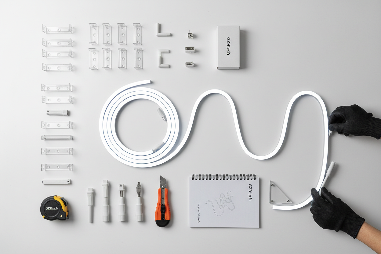 GZBtech Free Bend Flex Neon: Top&Side Bend for Large-Scale Lighting
