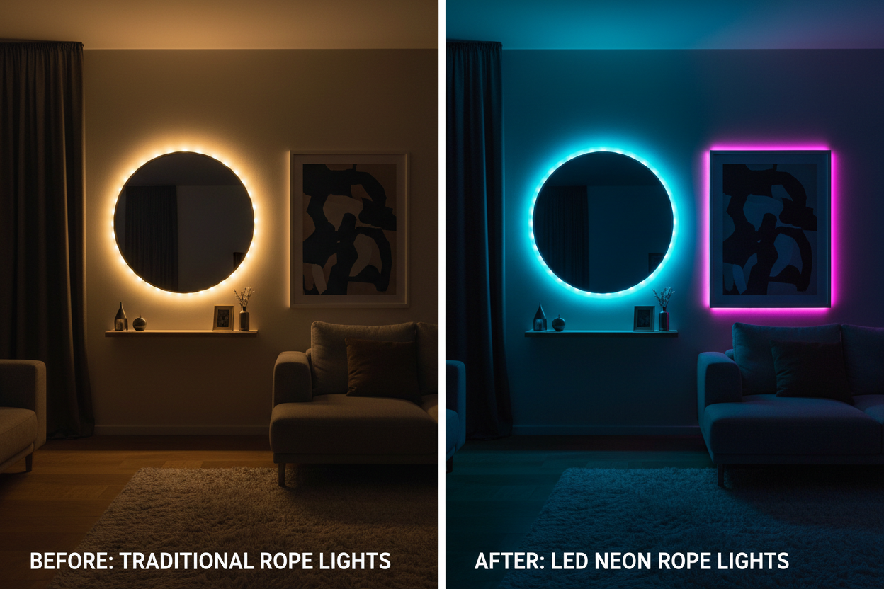 LED Neon Rope Lights vs Traditional Rope Lights: Which is Better? – GZBtech