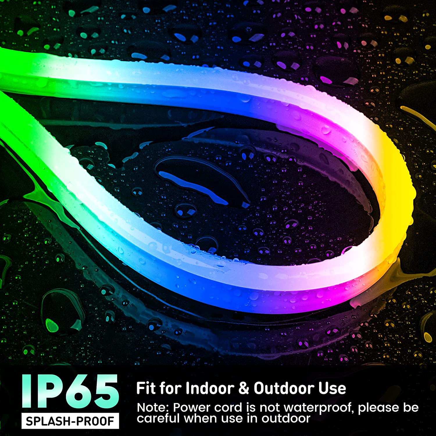 120V Vivid RGB neon rope light-ETL Listed, IP65, Dimmable/Multi Color ...